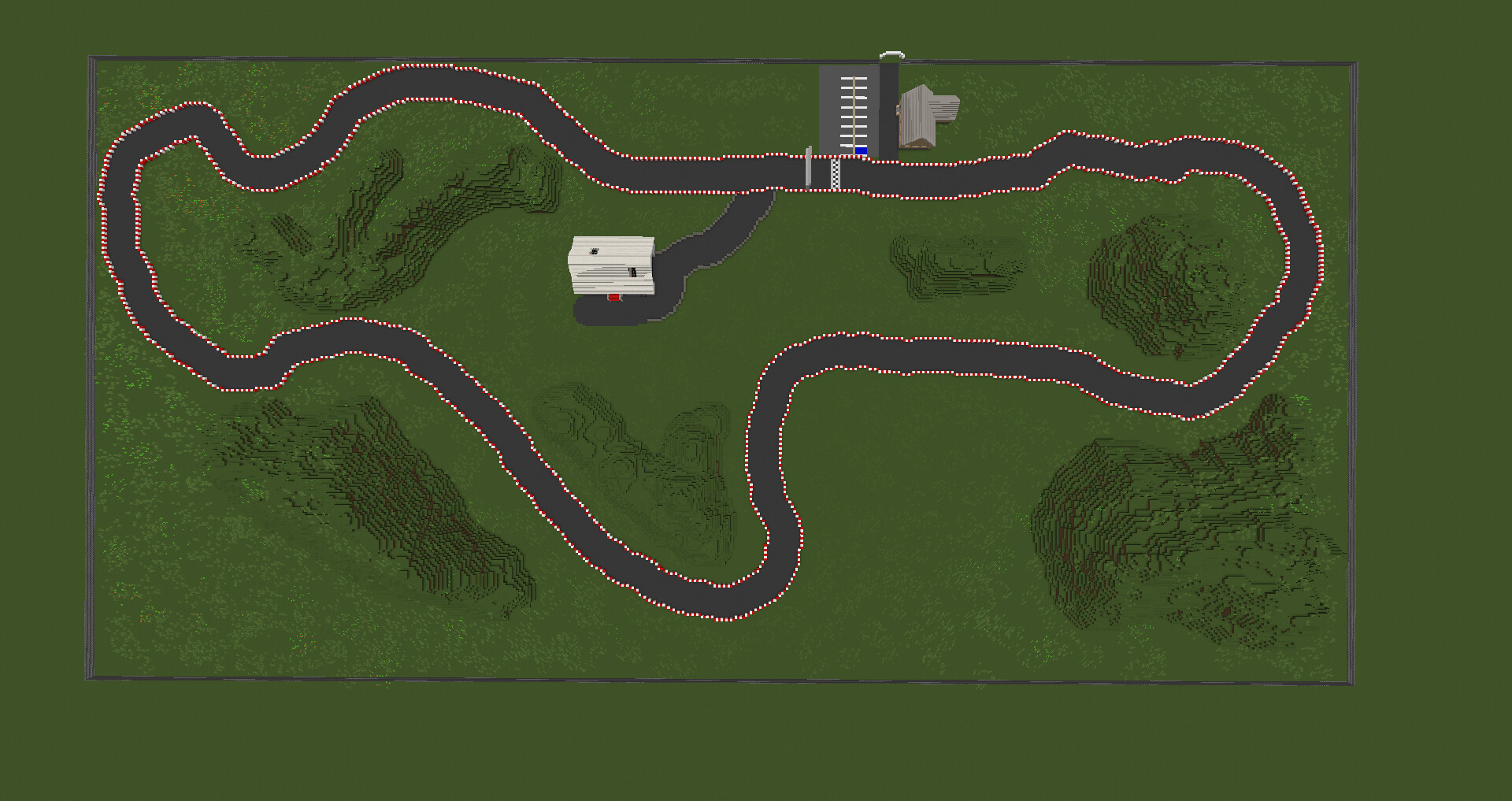 go cart track Minecraft Map