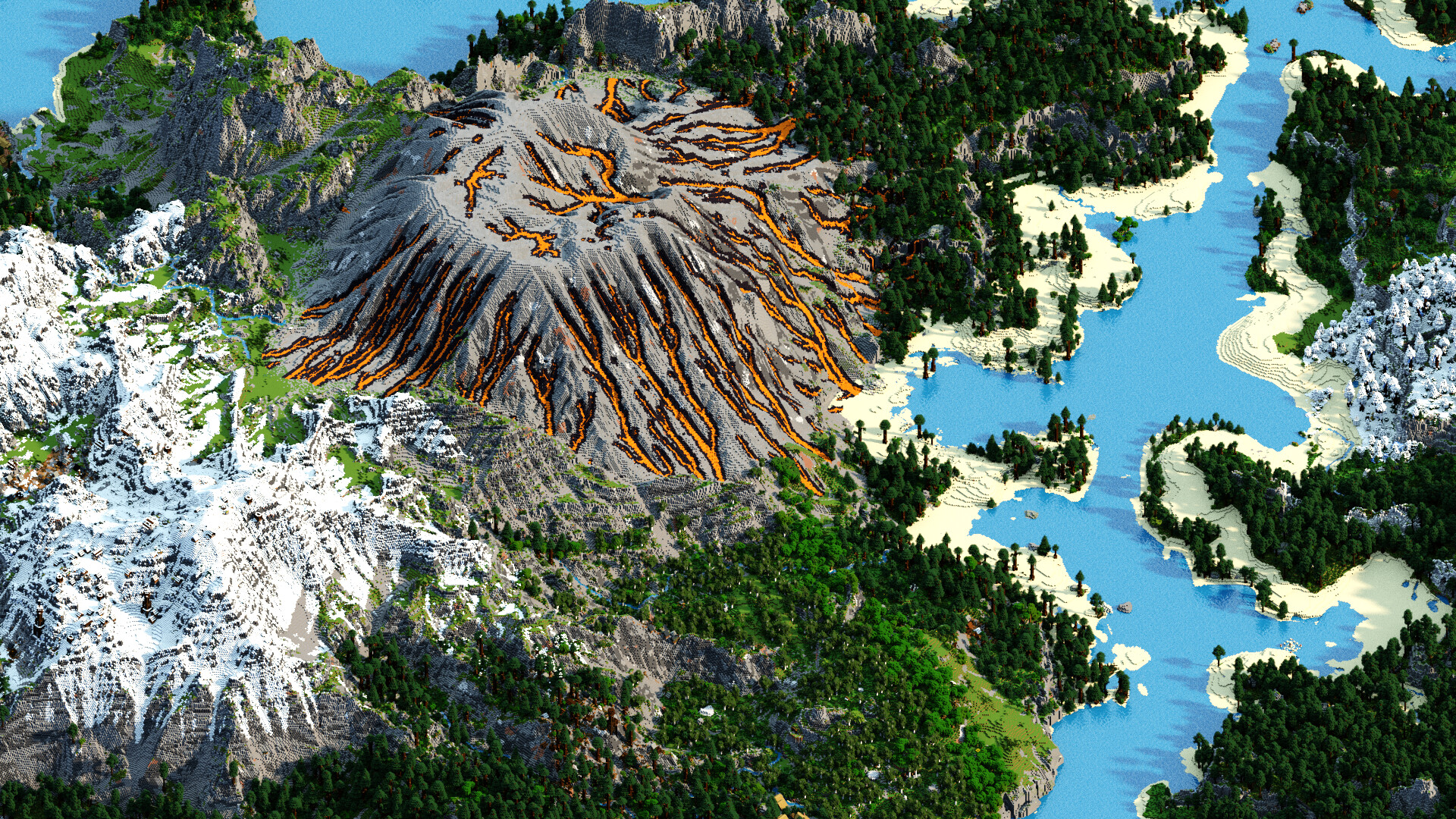 🌟 Larkardon - (Download, 4k, 1.17+,Java & Bedrock, Multibiome Minecraft ...