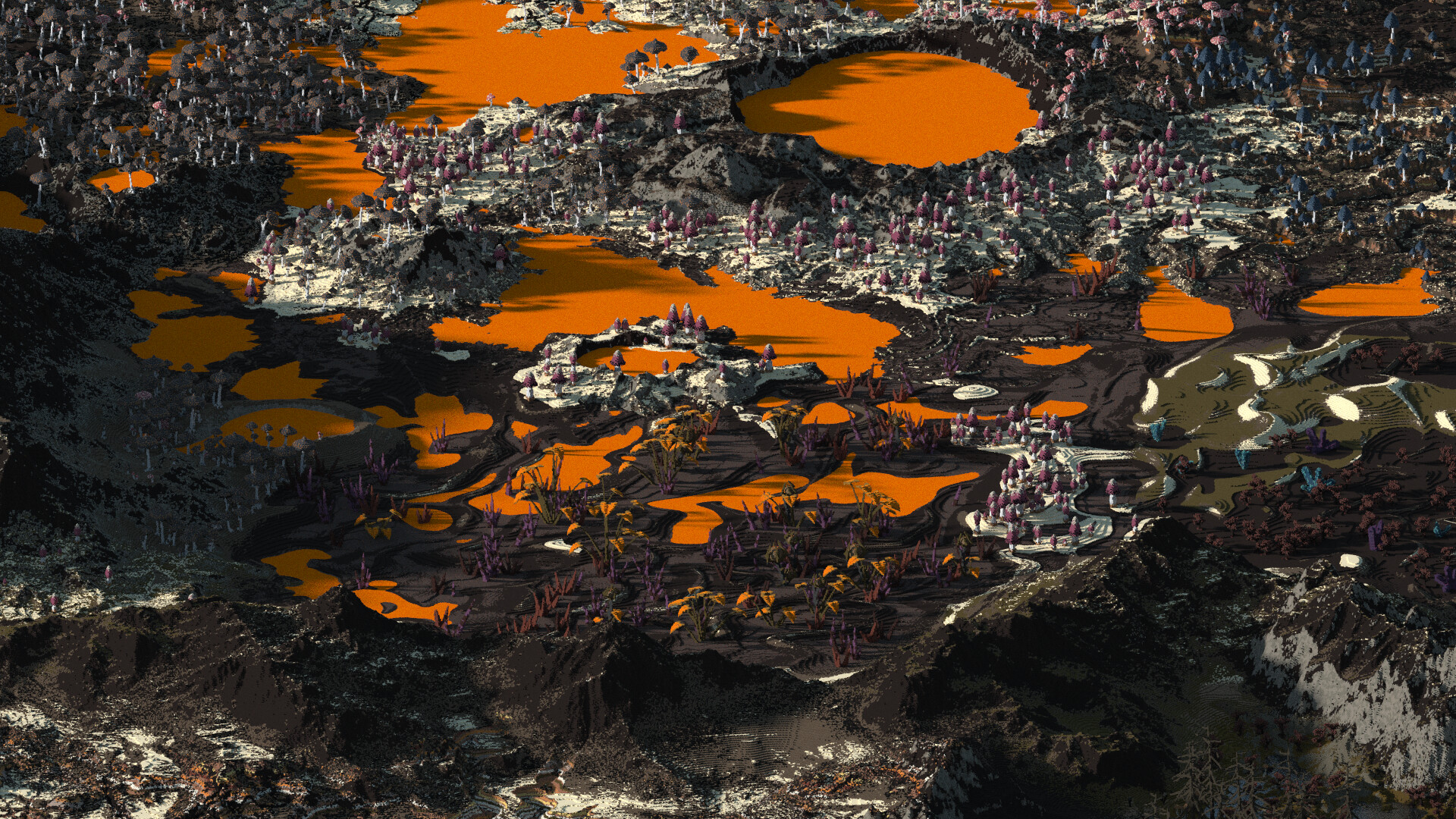 Dead radioactive world - 8000х8000 Minecraft Map