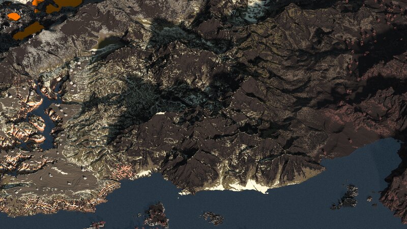 Dead radioactive world - 8000х8000 Minecraft Map