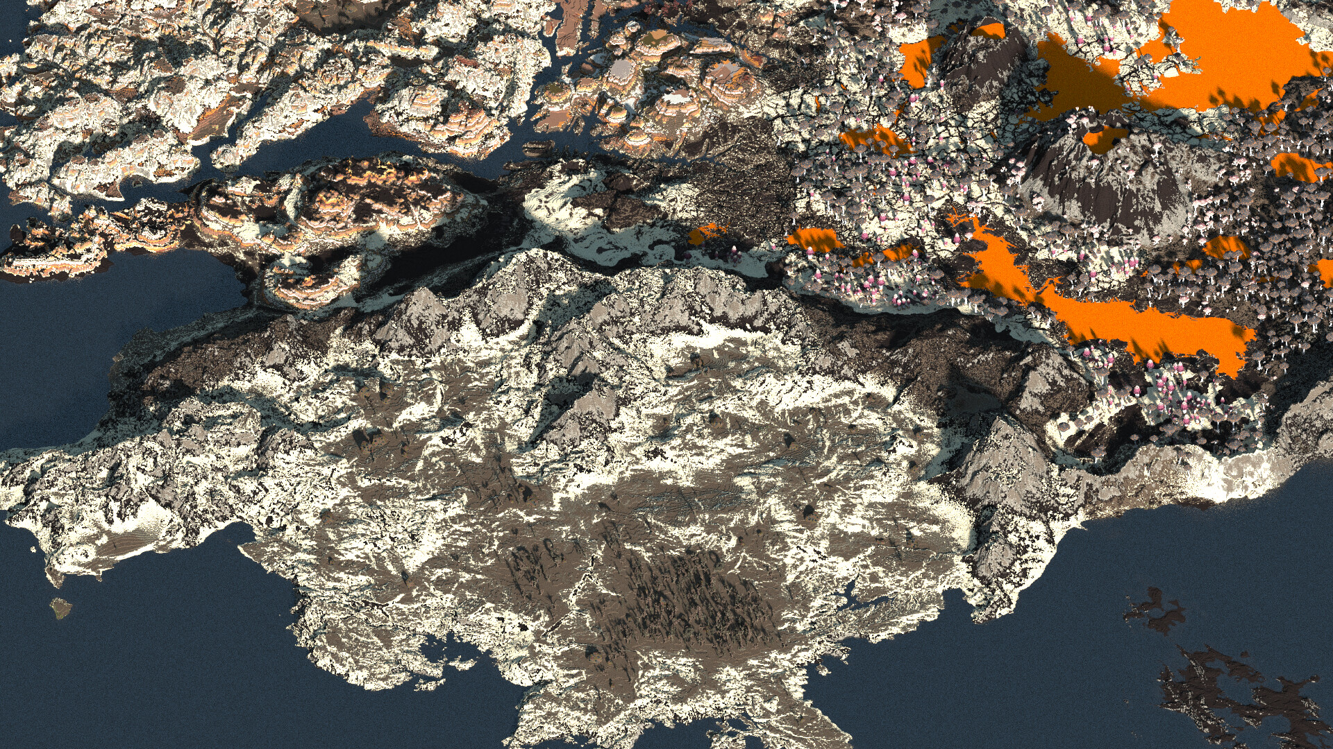 Dead radioactive world - 8000х8000 Minecraft Map