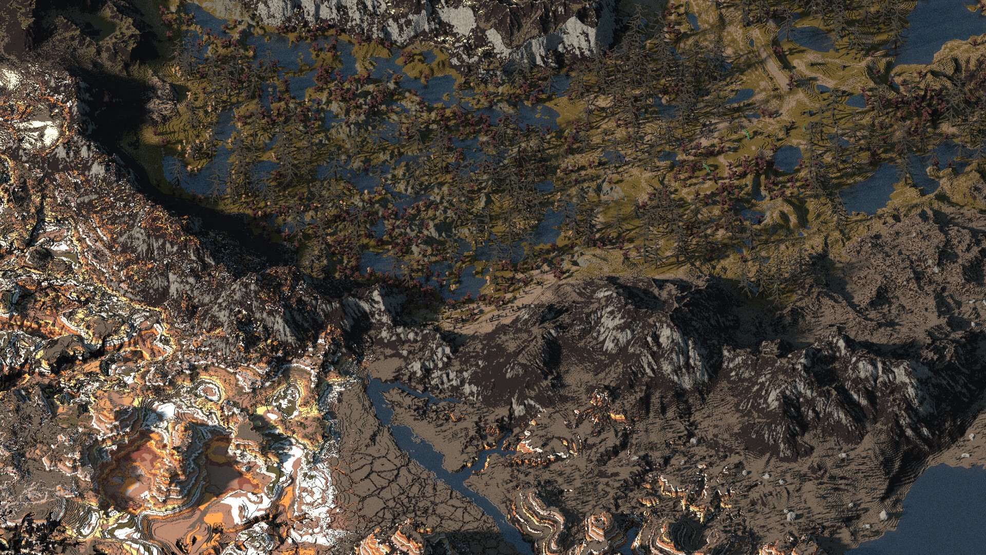 Dead radioactive world - 8000х8000 Minecraft Map