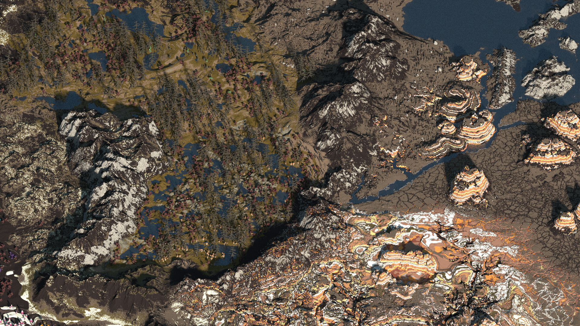 Dead radioactive world - 8000х8000 Minecraft Map