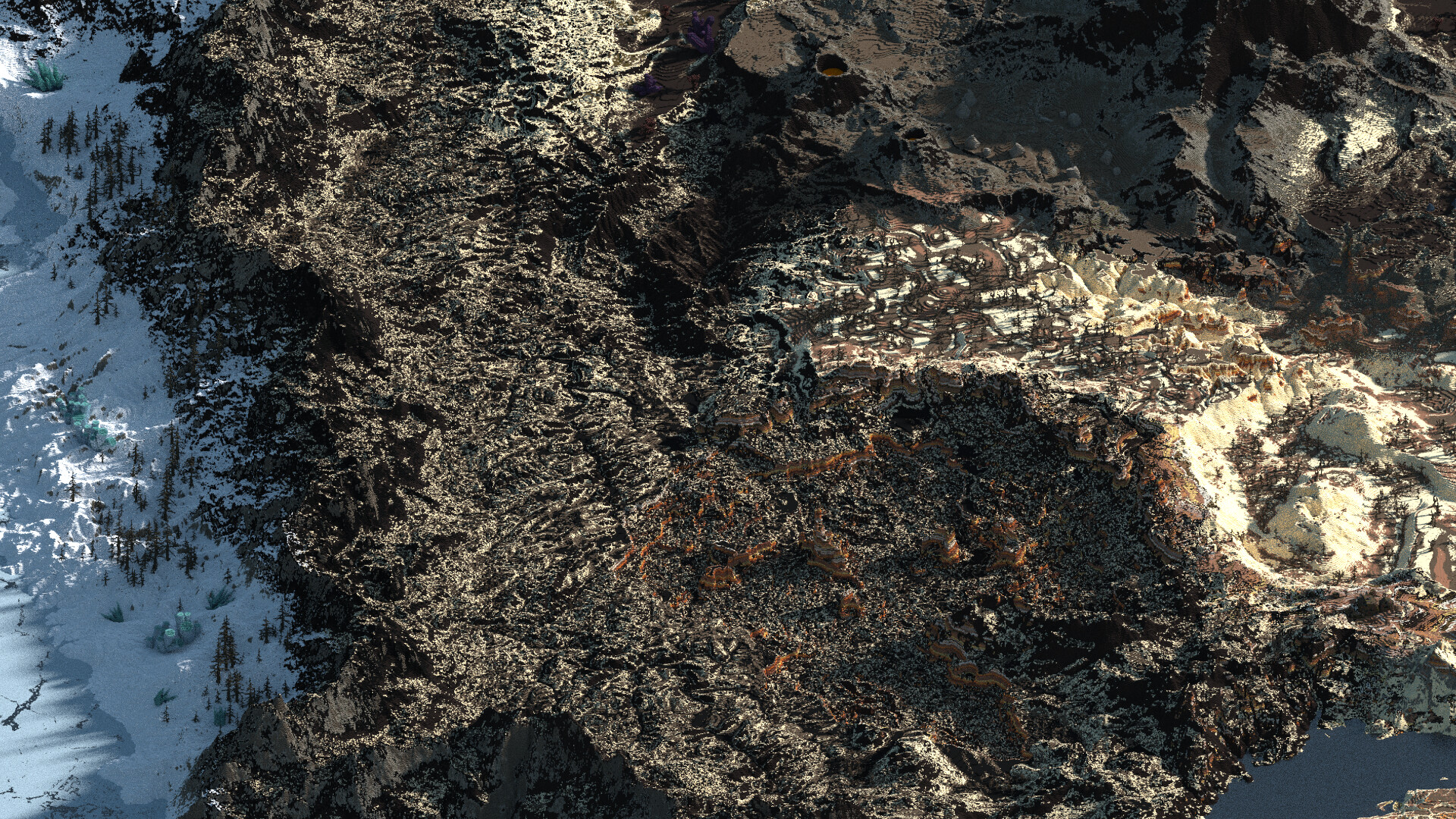 Dead radioactive world - 8000х8000 Minecraft Map