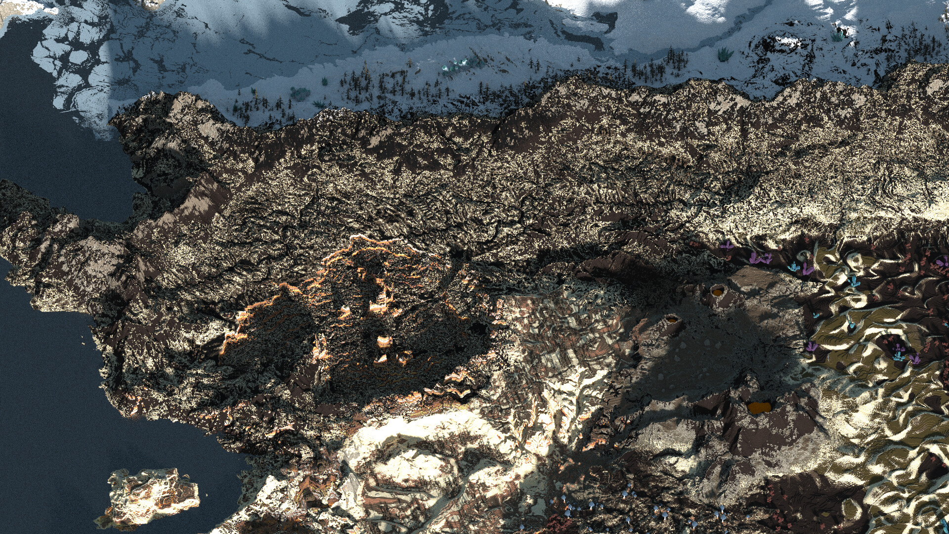 Dead radioactive world - 8000х8000 Minecraft Map