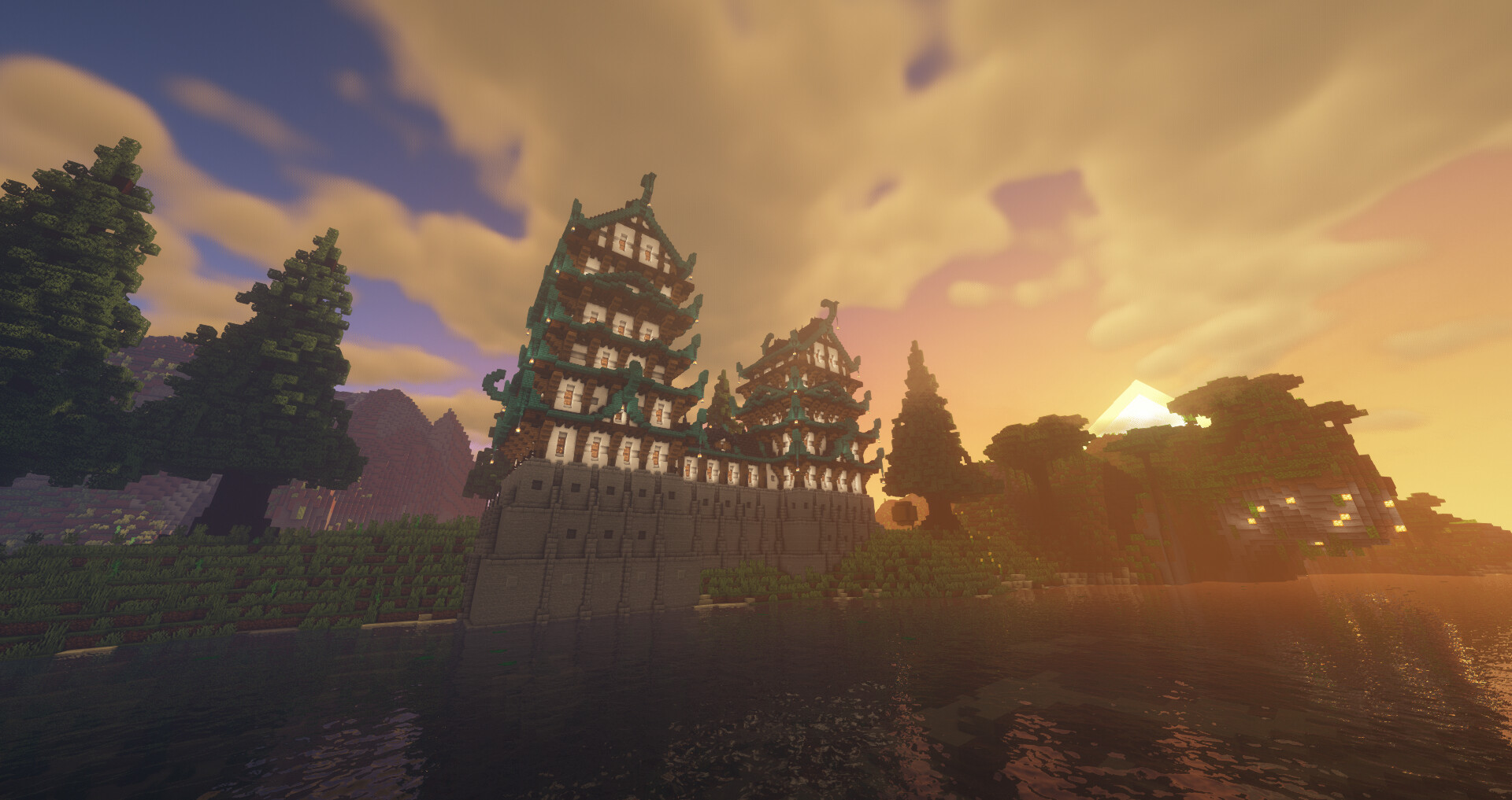 Kunoshi Palace | Japanese themed Minecraft Castle | Builder's Forge ...