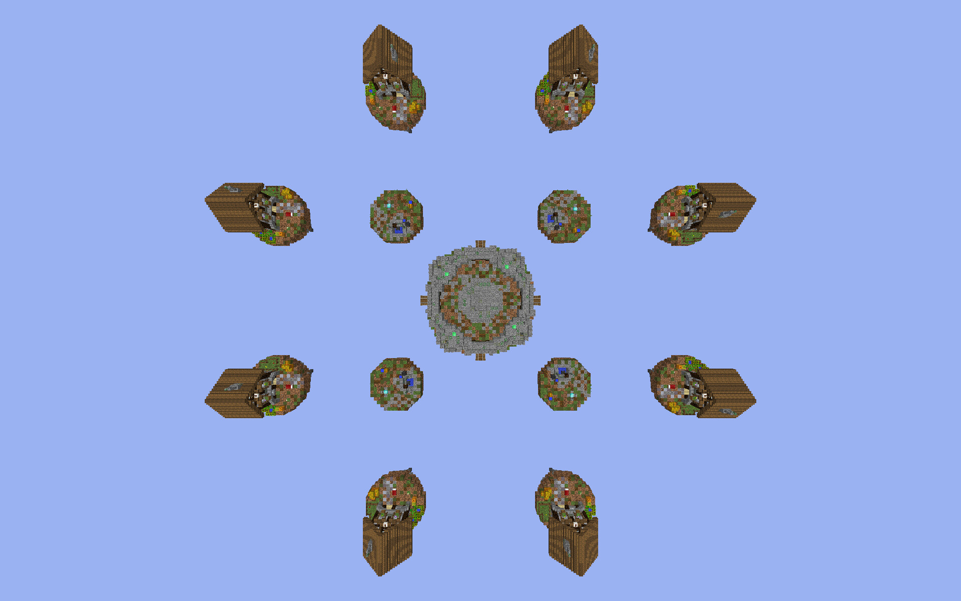 medieval themed bedwars 8x1 or 8x2 map (hypixel layout) Minecraft Map