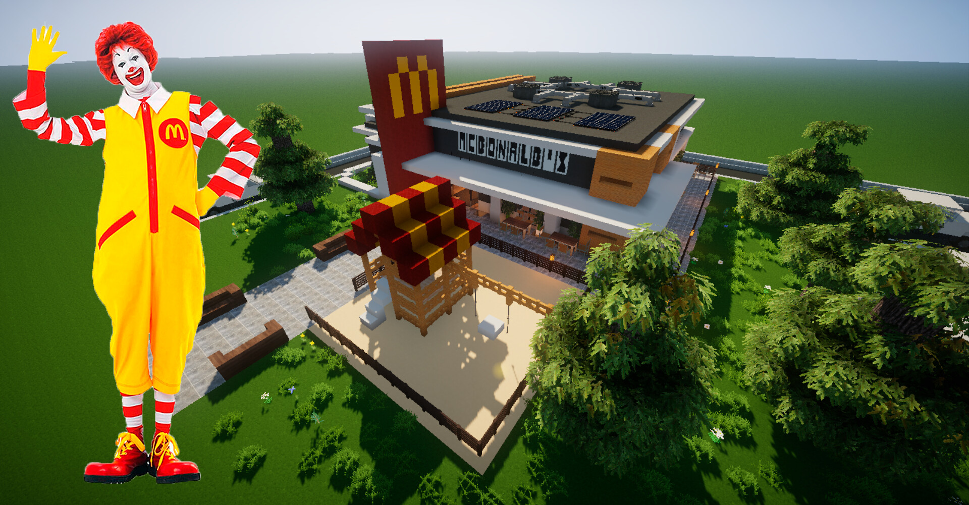 Modern McDonald's - Map download full decorated 🍟🌭🍿 Minecraft Map
