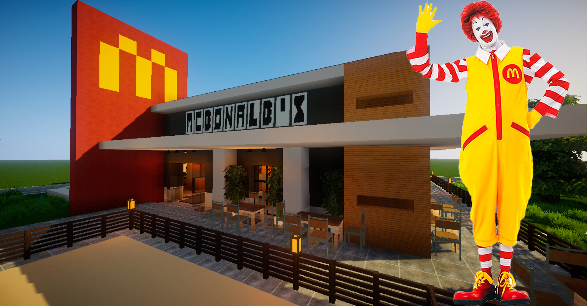 Modern McDonald's - Map download full decorated 🍟🌭🍿 Minecraft Map