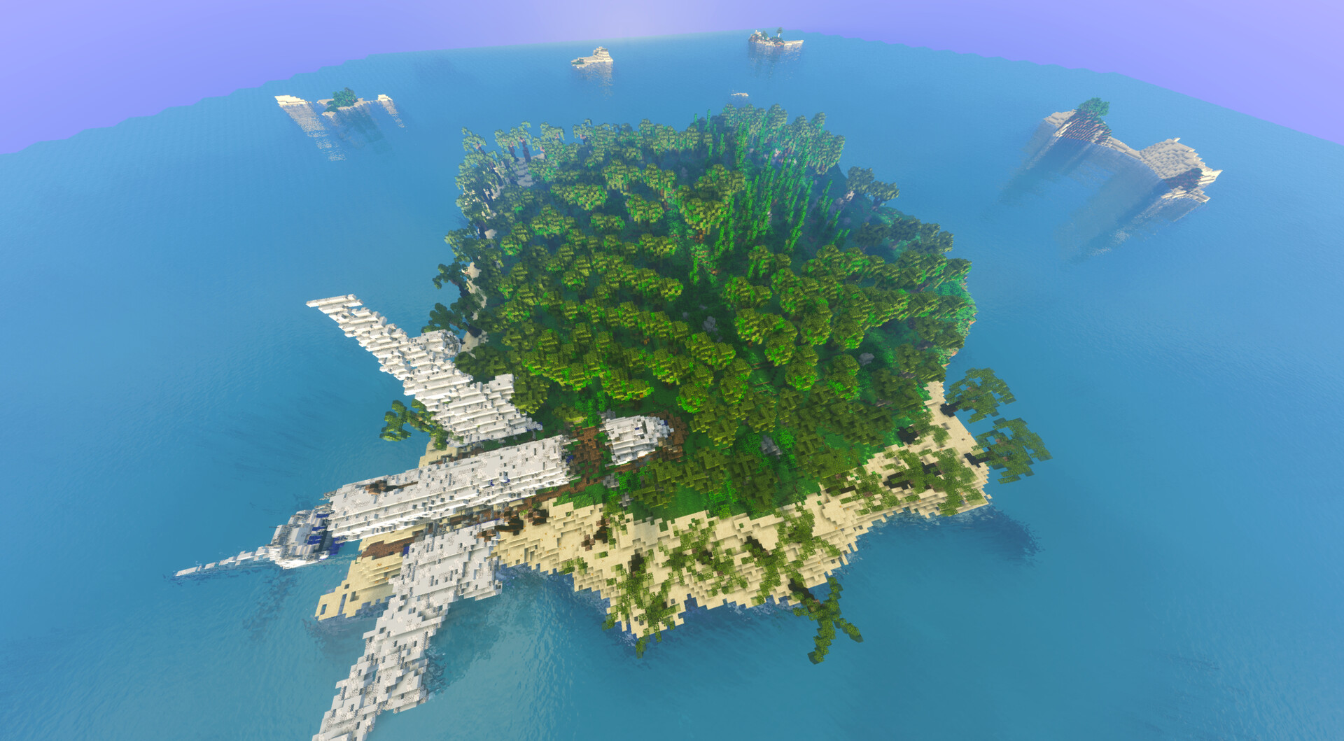 Plane Crash Island | Survival Island Minecraft Map