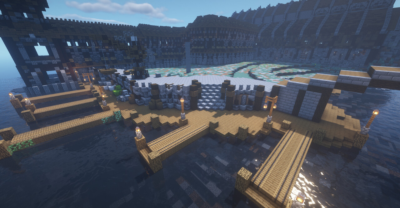 Aldinnheimr (ALD) Shipyard and docks Minecraft Map