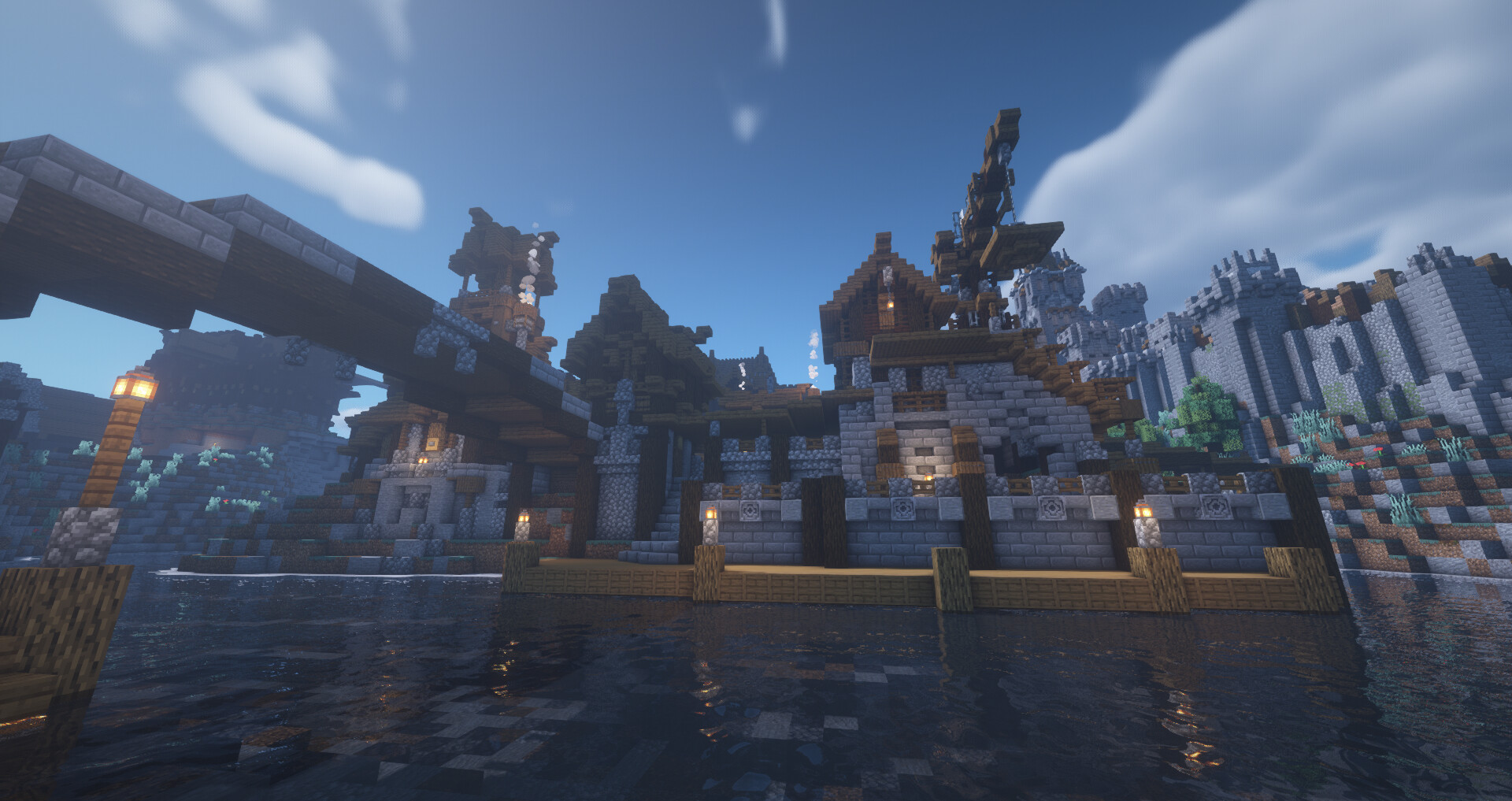 Aldinnheimr (ALD) Shipyard and docks Minecraft Map