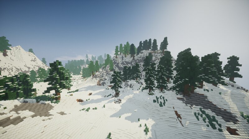 Snowy forest survival Minecraft Map