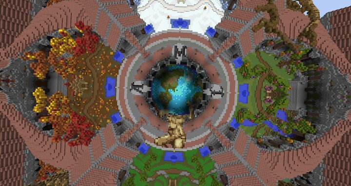 Futuristic prison spawn and a few other things Minecraft Map