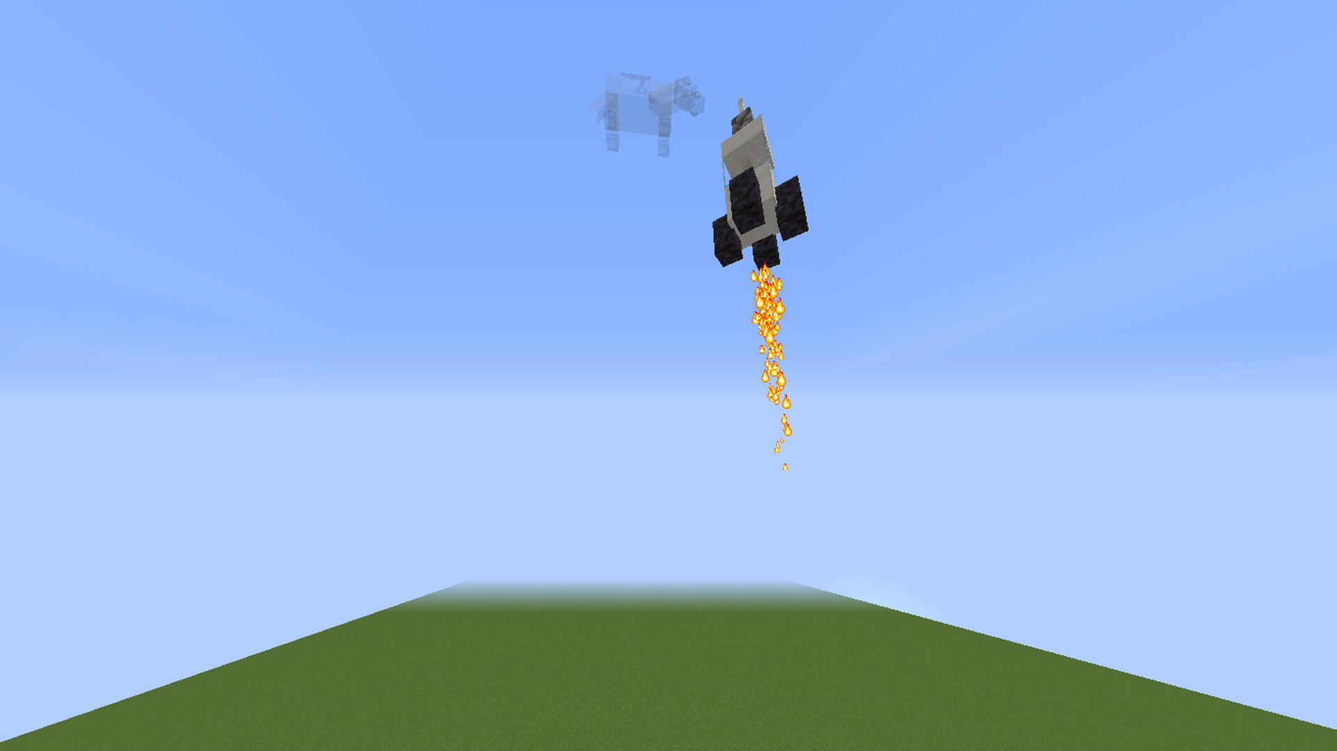 Command Blocks fonctionnal Rocketship Minecraft Map