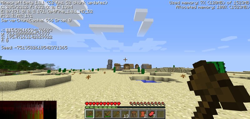 Village Near Spawn on Minecraft Beta 1.8 Minecraft Map