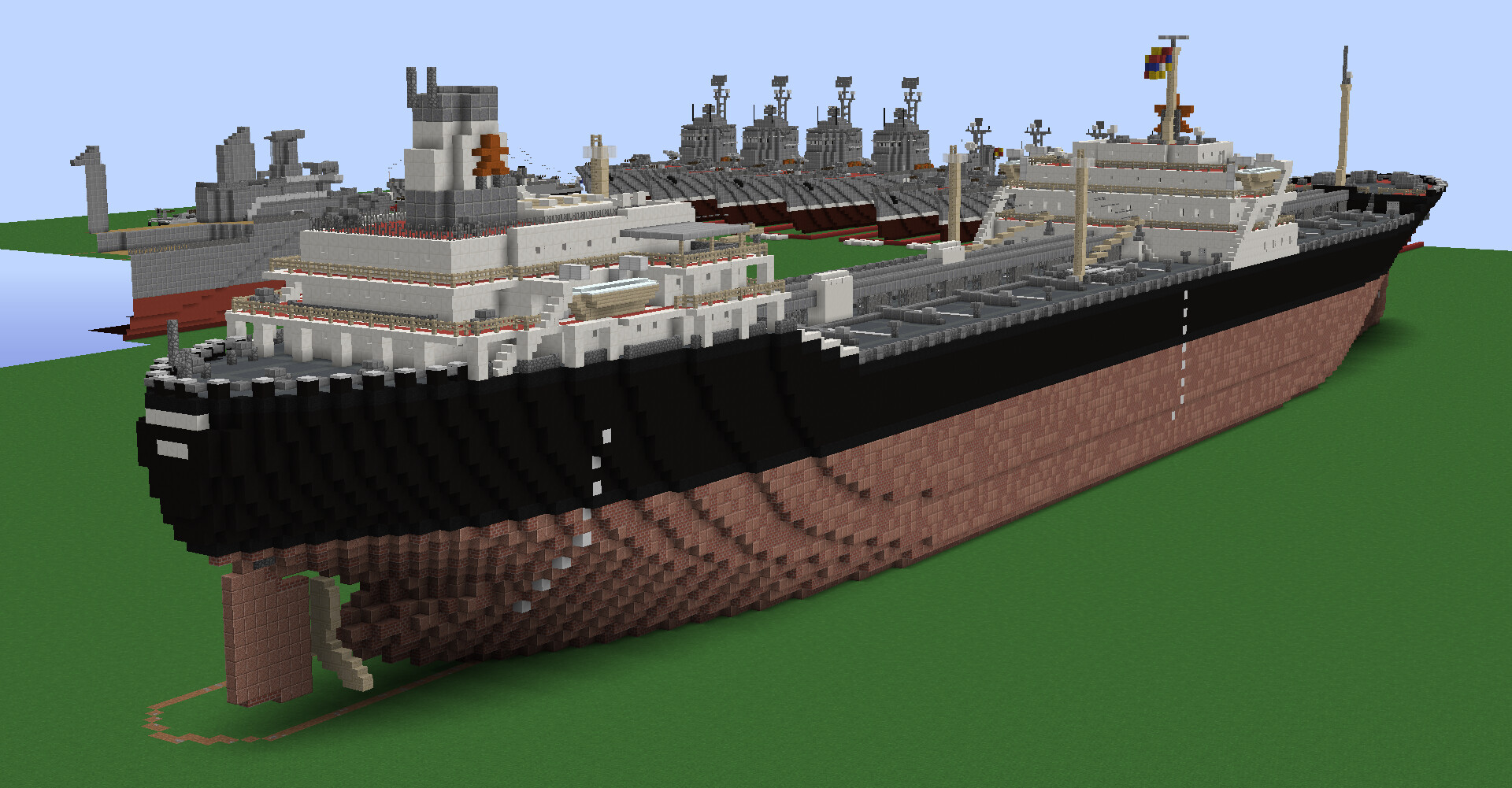 Esso Pembrokeshire (Oil Tanker) + Timelapse Minecraft Map