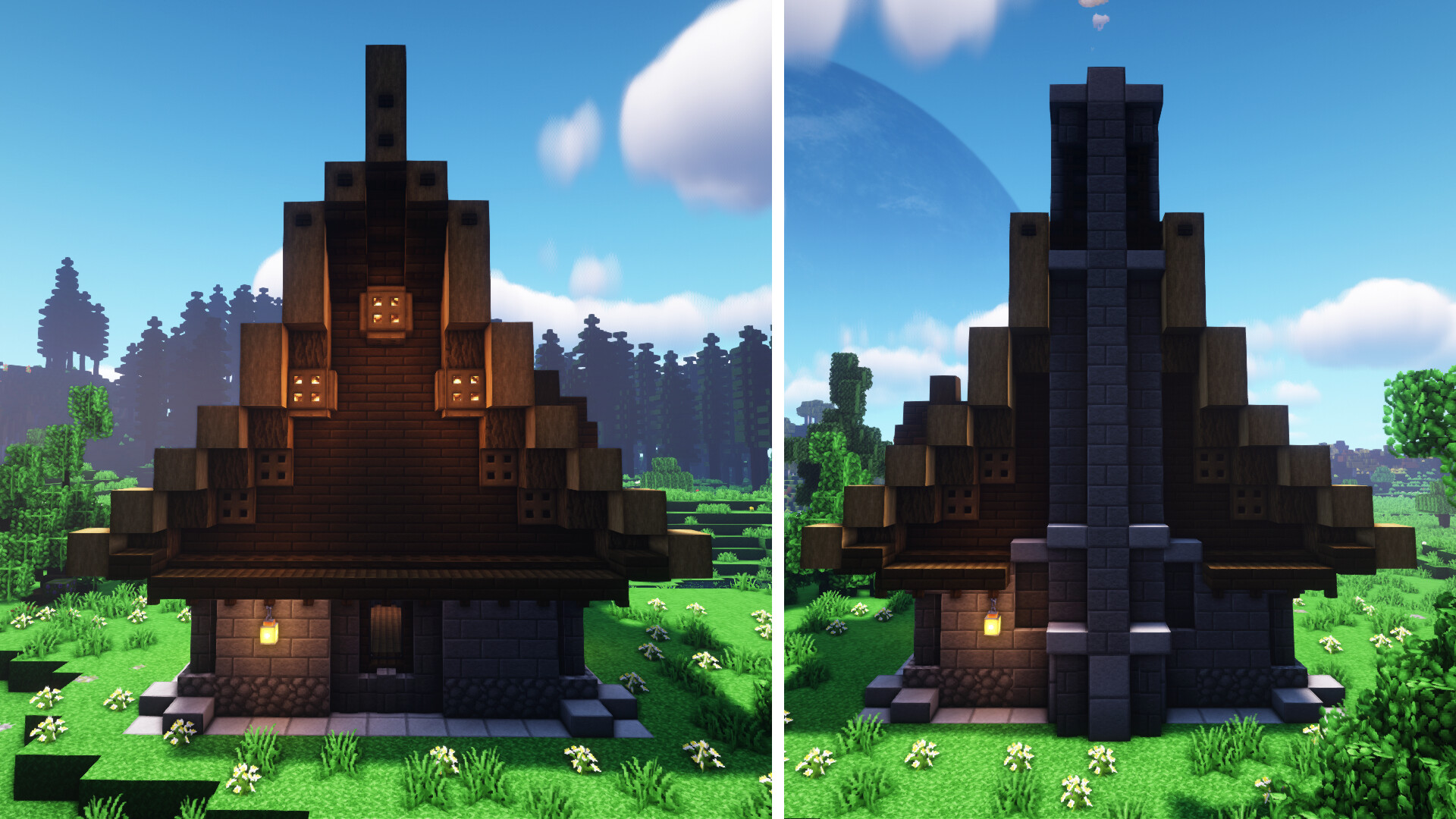 How to build a Survival House / Design 3 Minecraft Map