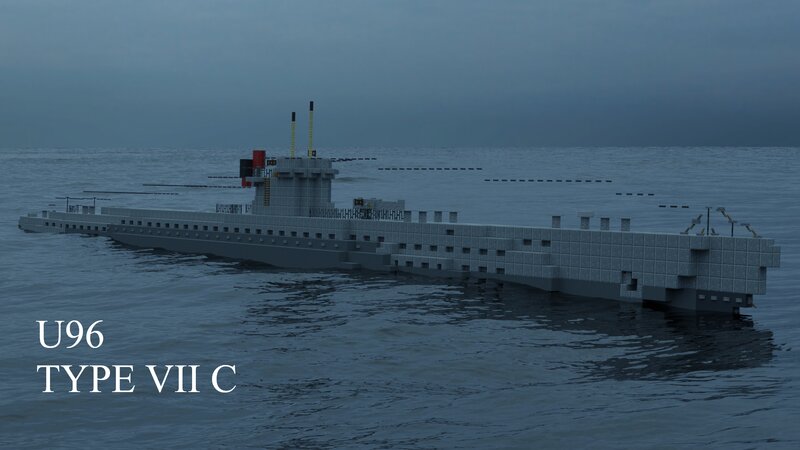 U96 TYPE VII C [FULL INTERIOR] [VERSION 2] Minecraft Map