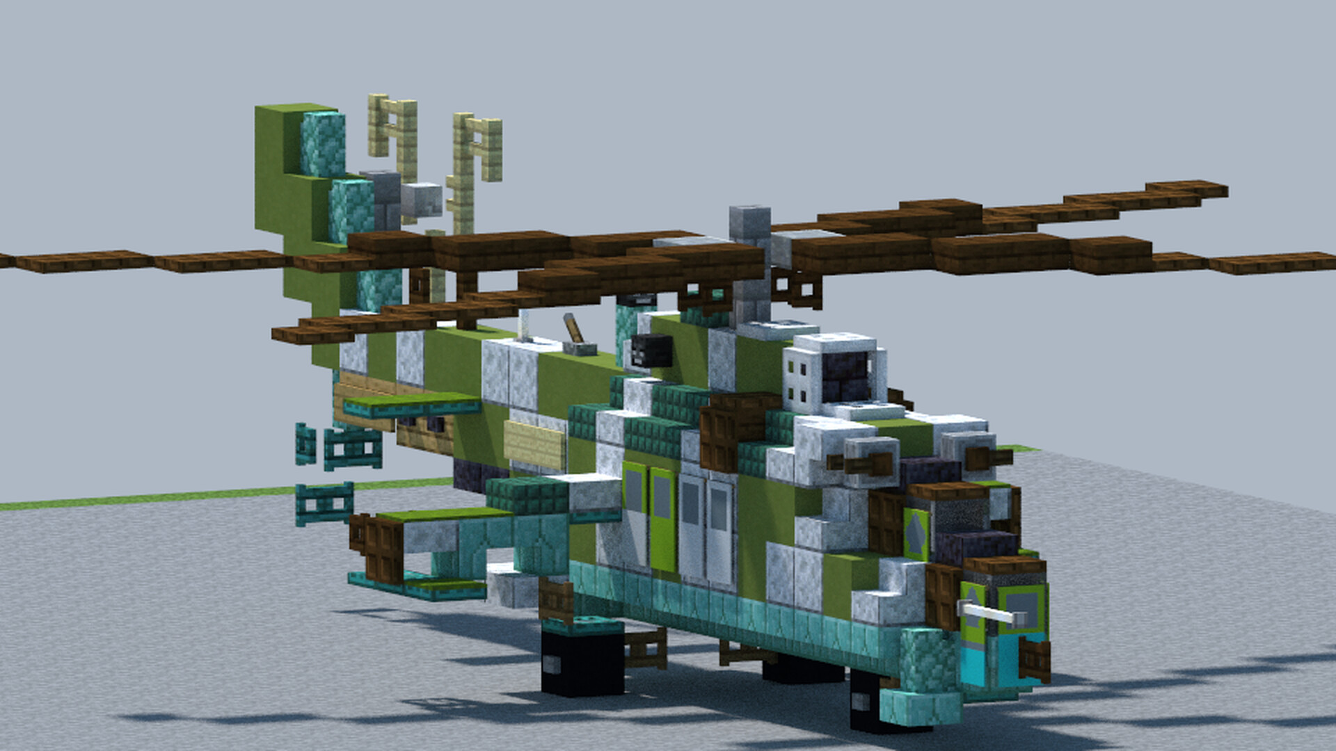 Mil MI-24 Hind helicopter [With Download] Minecraft Map