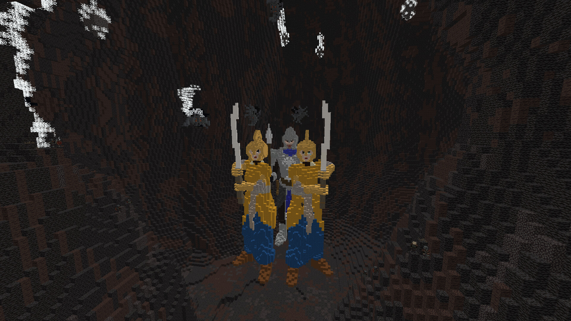 A last stand of Men and Elves + Statues. Minecraft Map