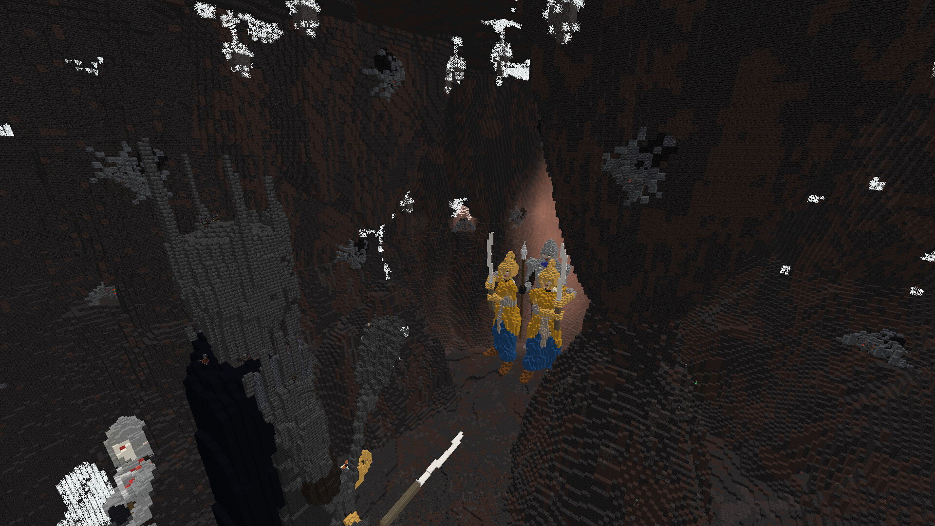 A last stand of Men and Elves + Statues. Minecraft Map