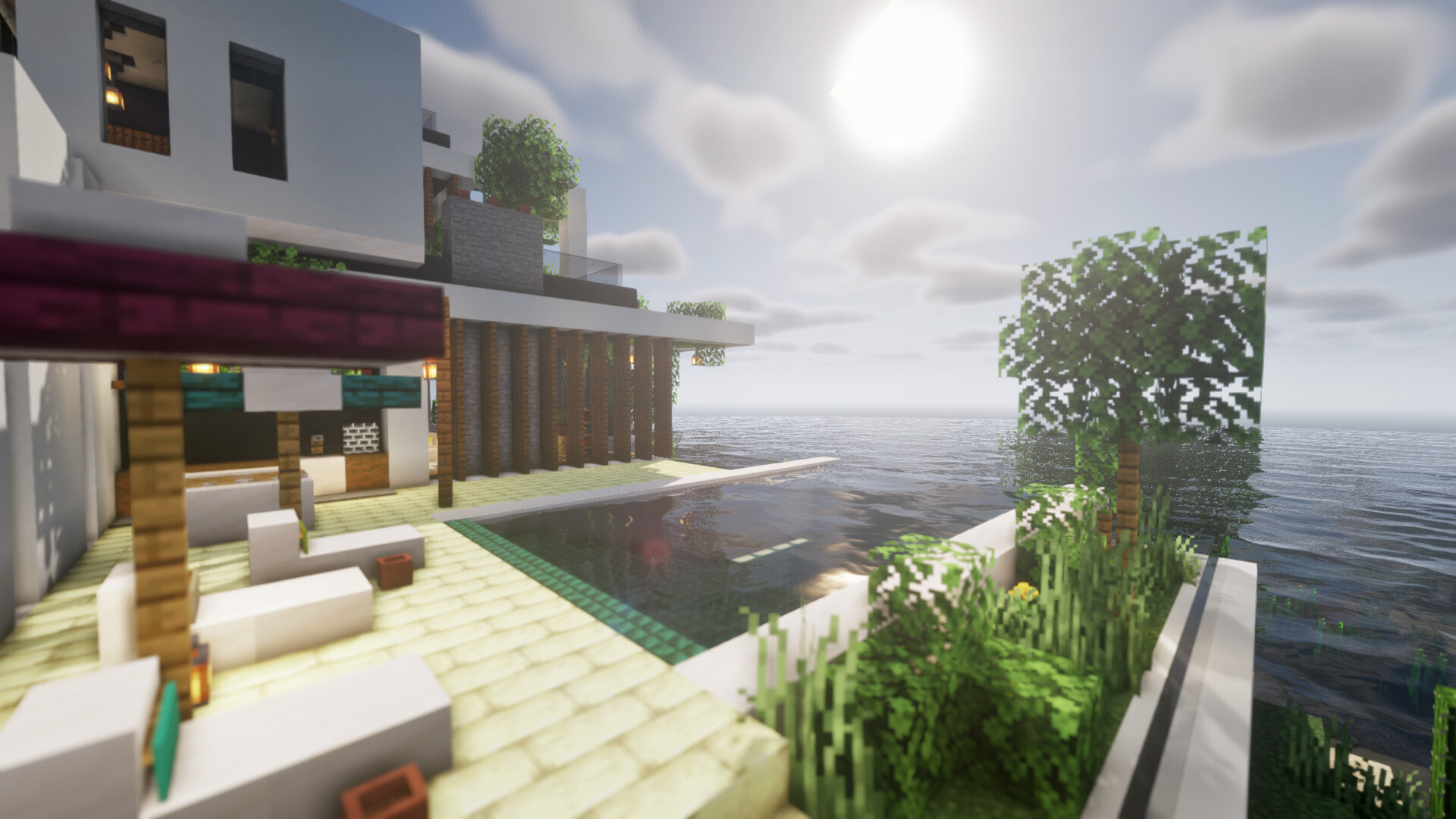 Modern Island House Minecraft Map