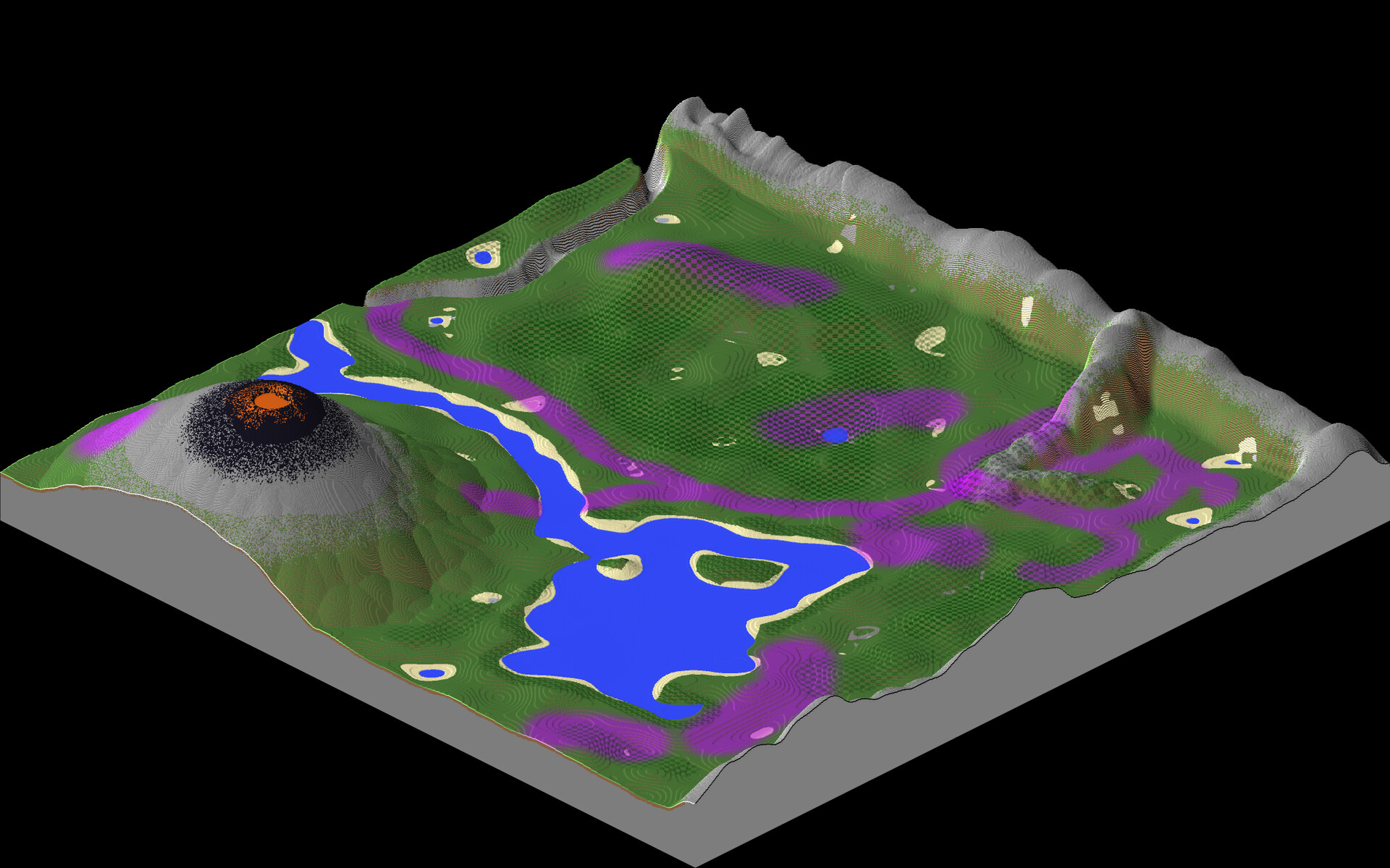 The Land of Bluewood (1024x1024 Custom Terrain) Minecraft Map