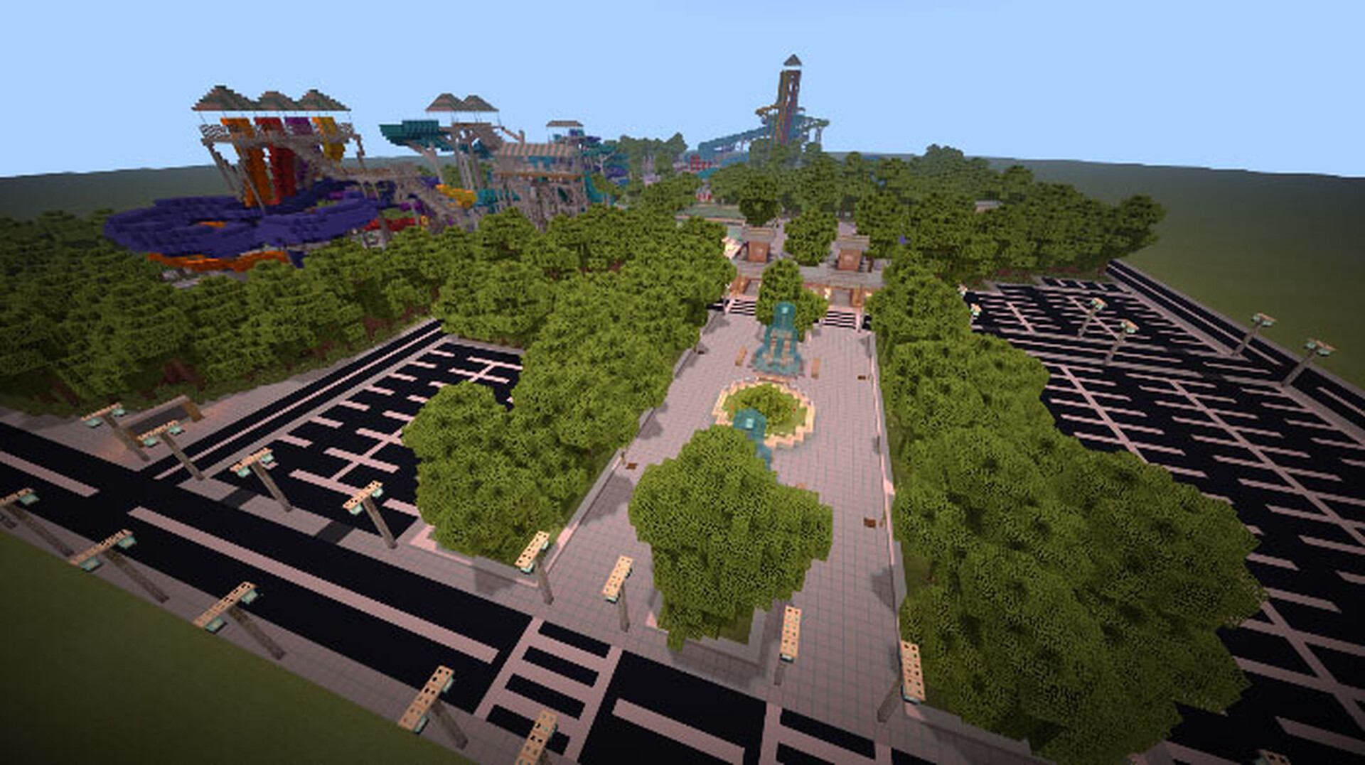MAP WATERPARK MEGA MINECRAFT PE MCPE Minecraft Map