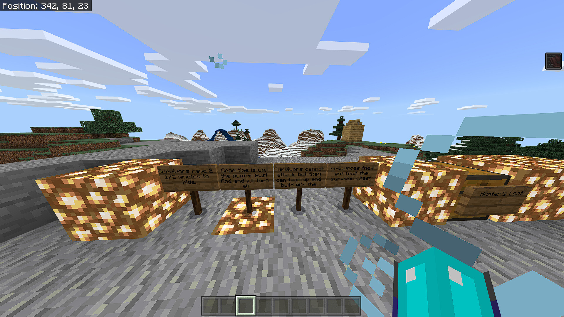 Hunter vs Hunted (For Bedrock) 1.17 Minecraft Map