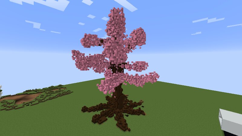 a pink leaf tree Minecraft Map