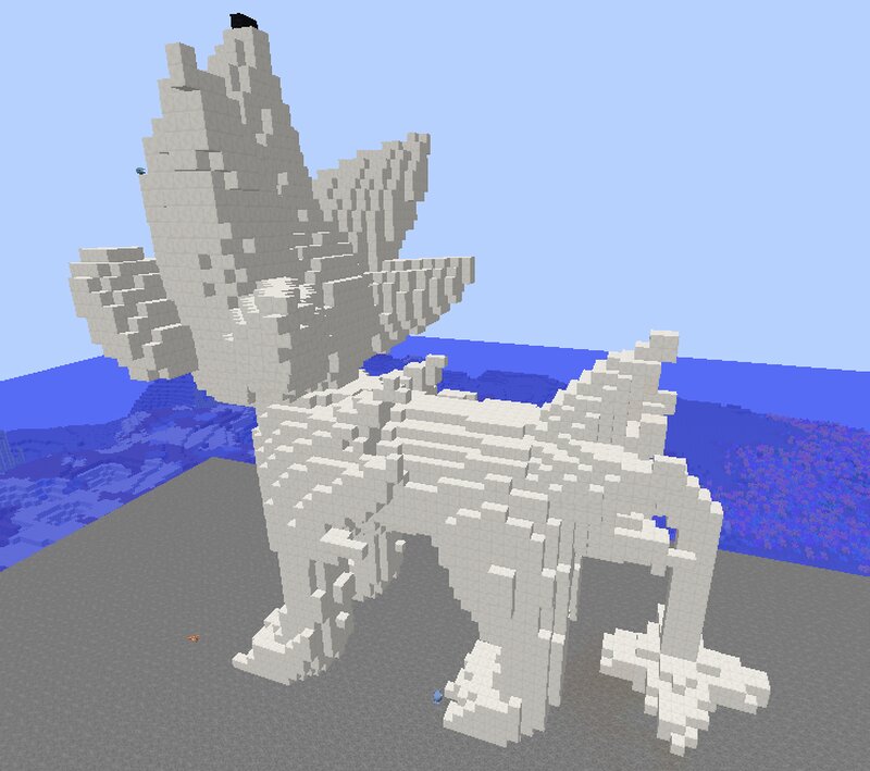 Pokemon Luxray Quartz Statue Schematic (free download) Minecraft Map