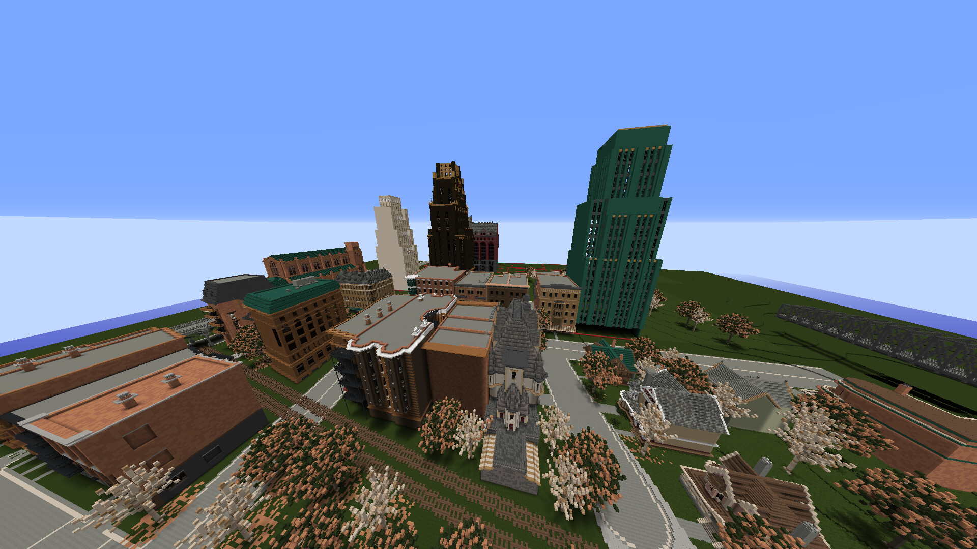 Fall City Update 7 : Expanding Business District Minecraft Map
