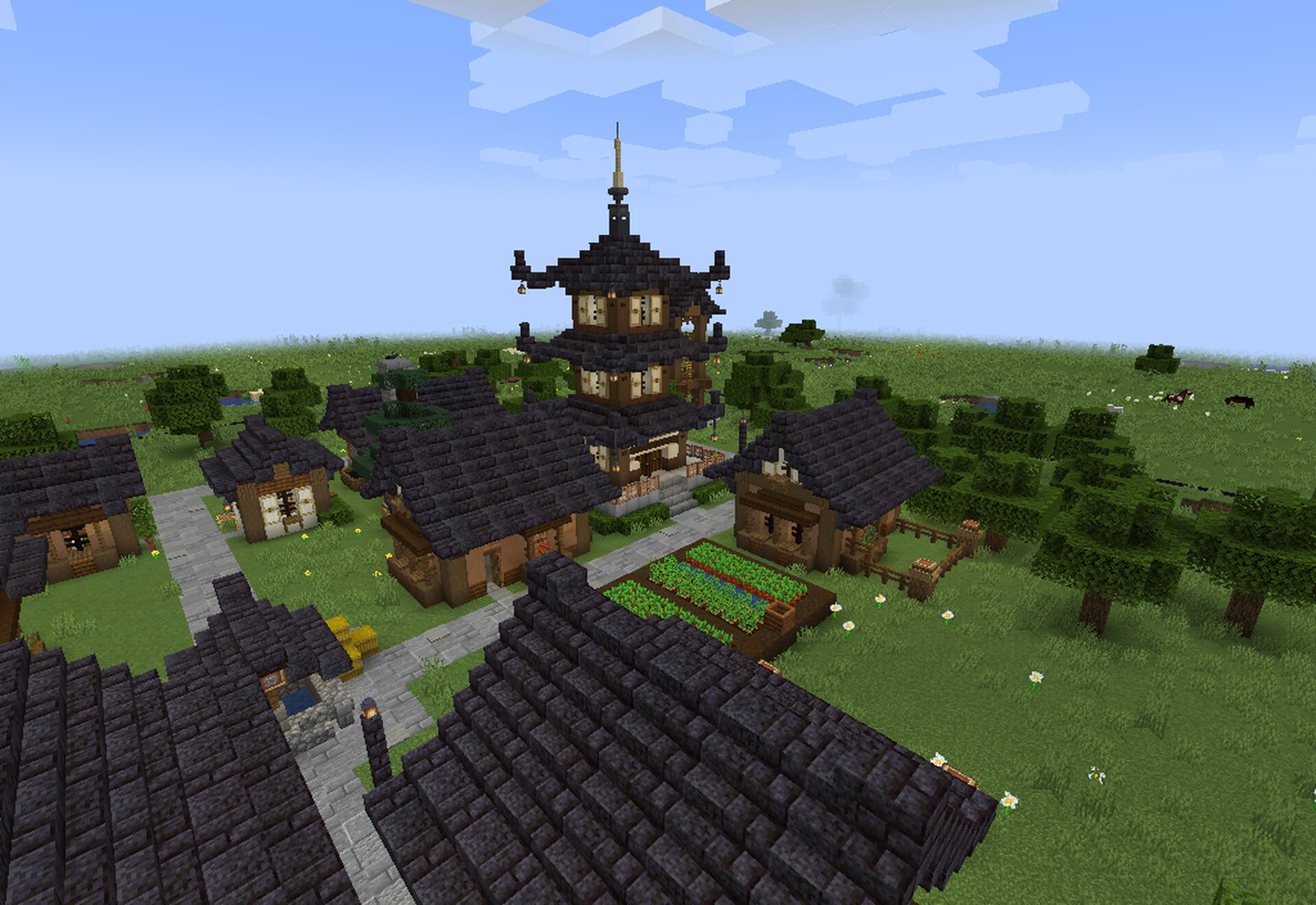 Asiatisches Villager Dorf Minecraft Map