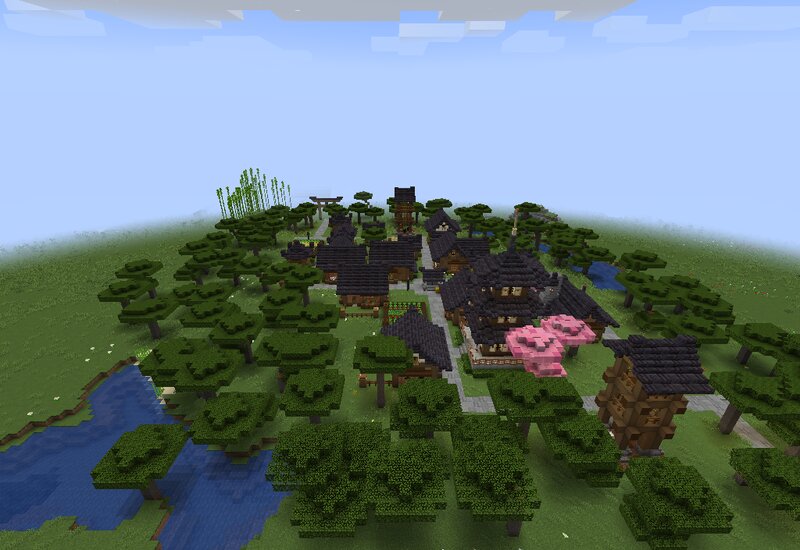 Asiatisches Villager Dorf Minecraft Map