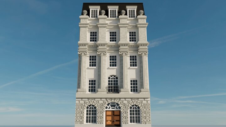 22 Baker Street - 4:1 Scale Neo-classical Victorian Townhouse Minecraft Map