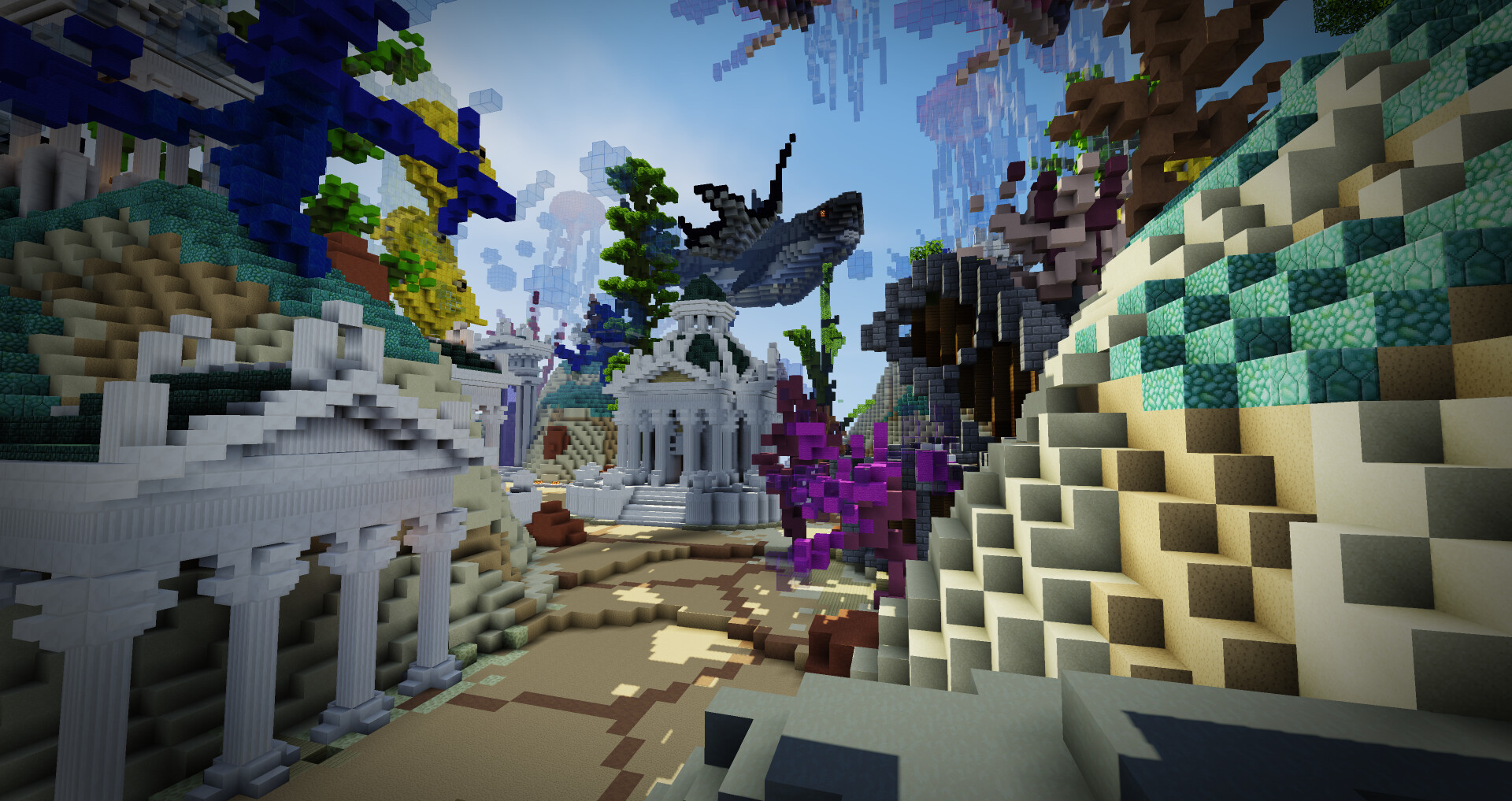 HCF Spawn + Road - AQUATIC Theme Minecraft Map