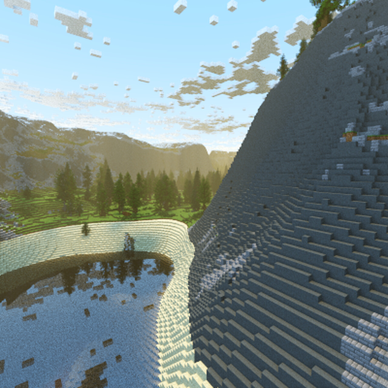 1000 by 1000 Mountain Ridge map Minecraft Map
