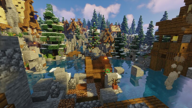 Hatterflee - A Nordic Village + Hot Springs! Minecraft Map