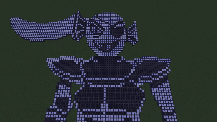 undyne pixel art Minecraft Map