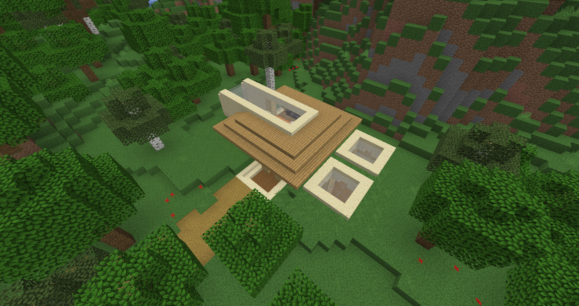 semi-underground mansion! small on the outside, big on the inside ...