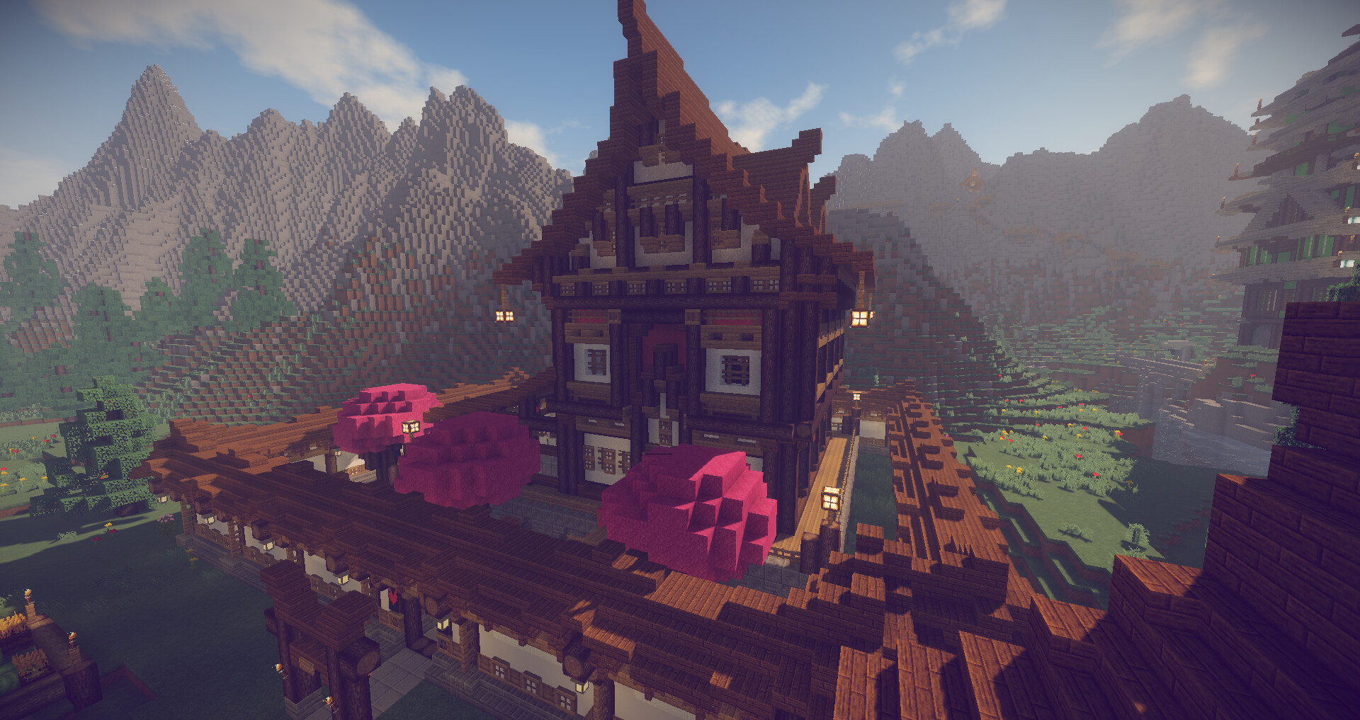 Japanese Mansion Grounds Minecraft Map