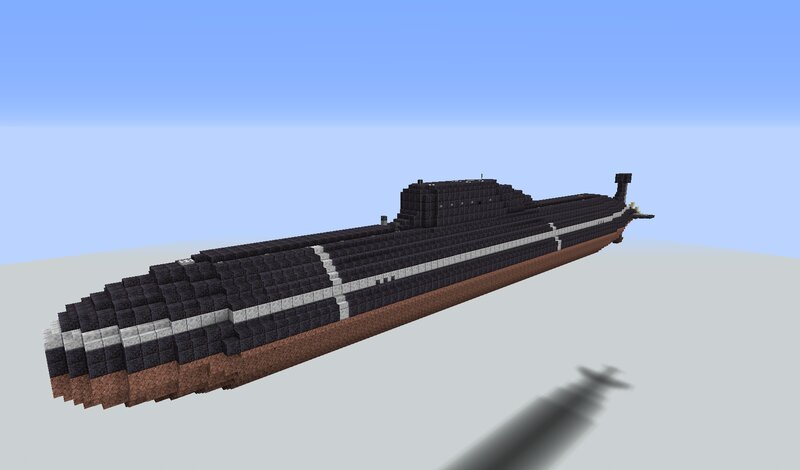 Soviet Submarine Base + SSN Akula 1 Class Submarine (Diorama) Minecraft Map
