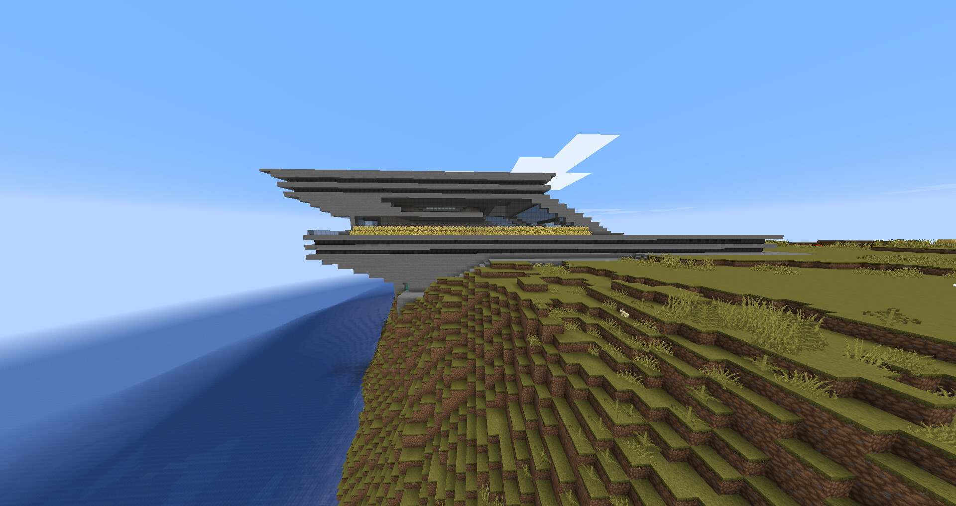 Modern Coastal House Exterior Minecraft Map
