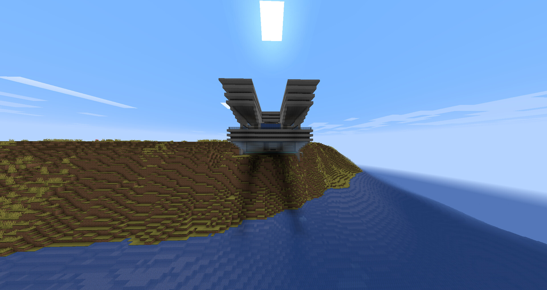 Modern Coastal House Exterior Minecraft Map