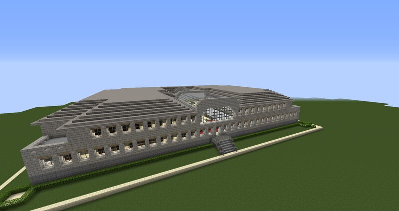 modern 2 story library Minecraft Map