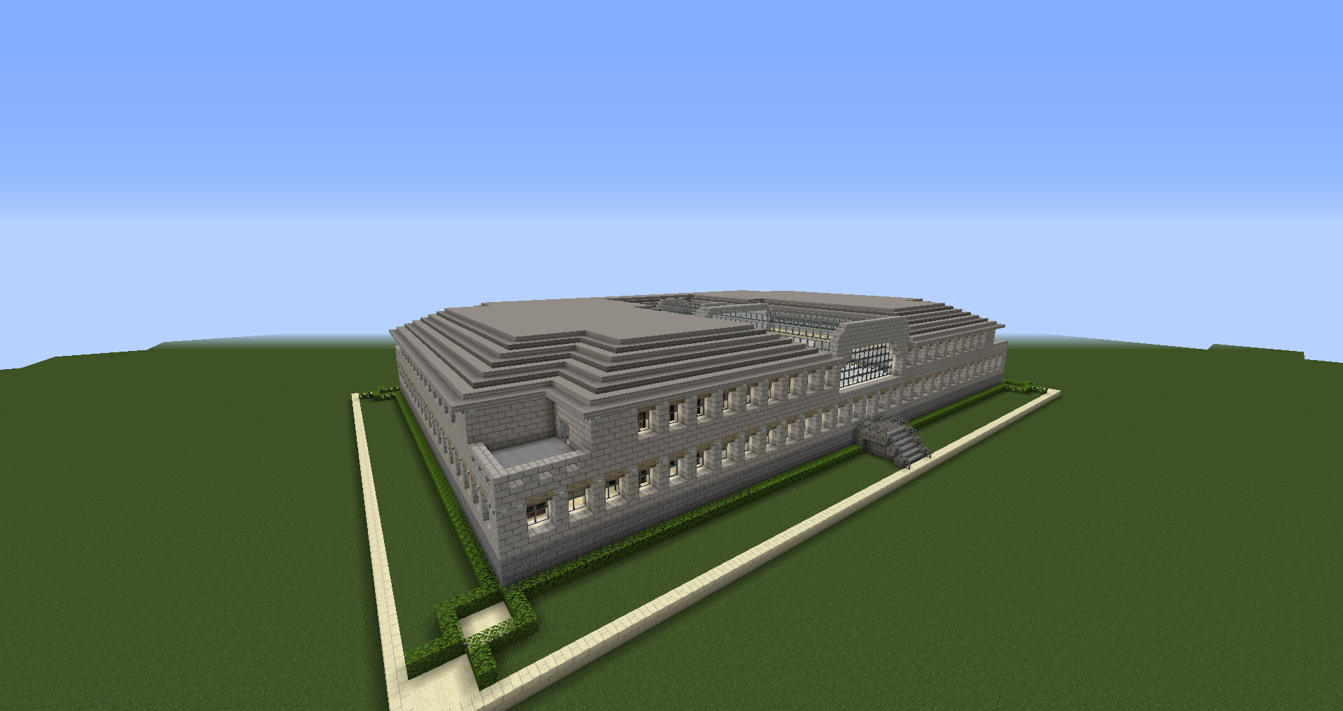 modern 2 story library Minecraft Map