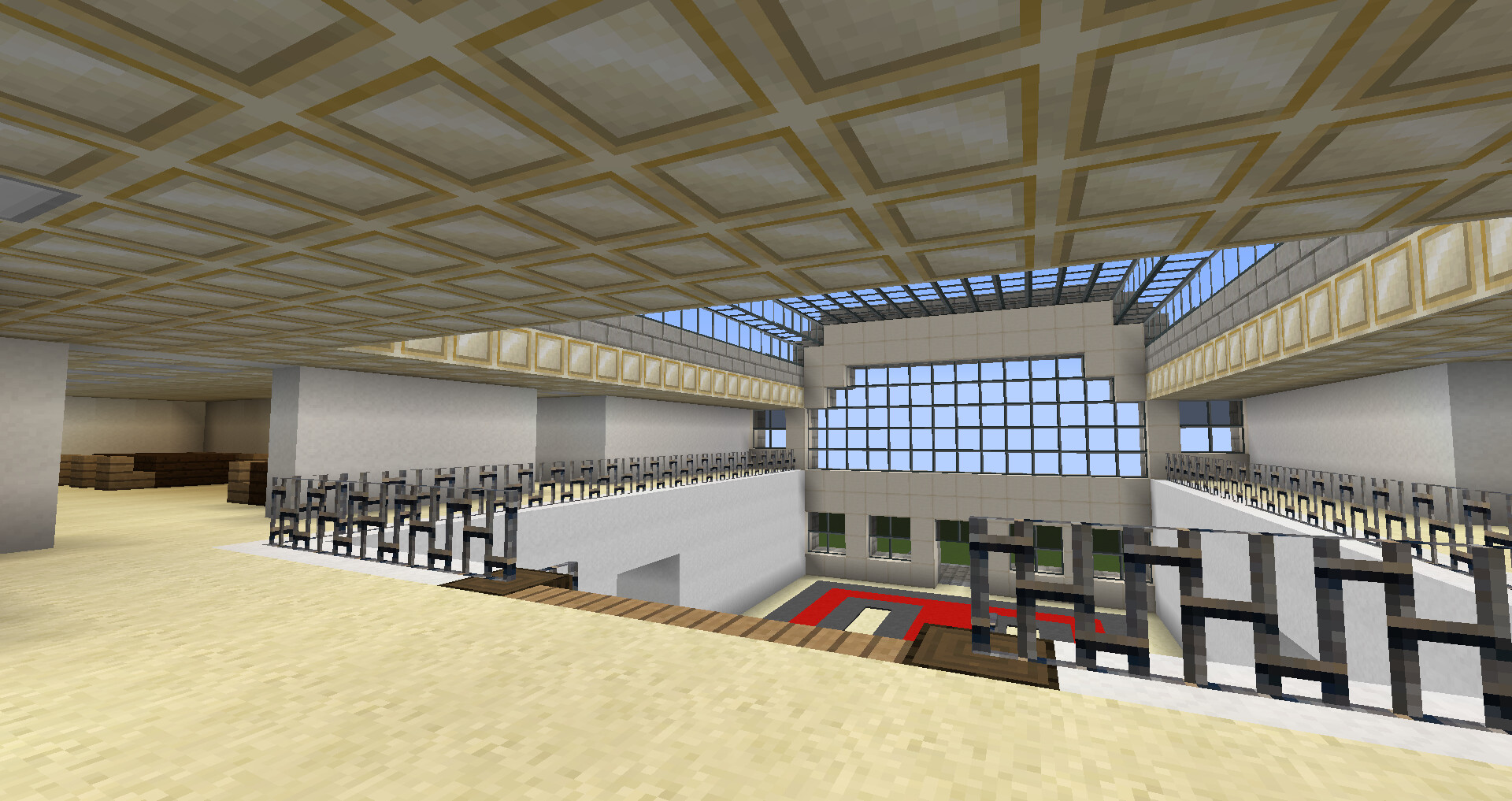 modern 2 story library Minecraft Map