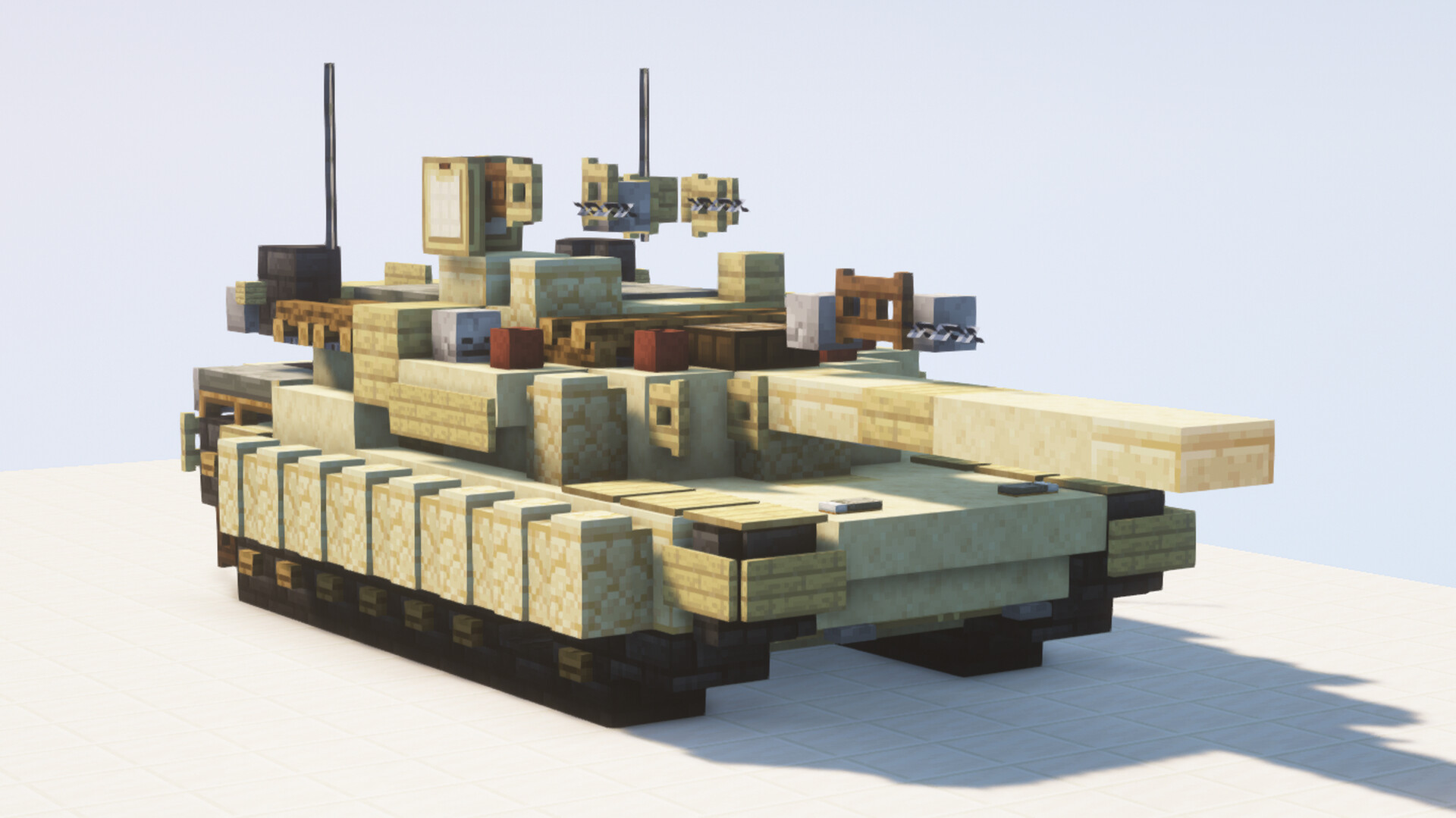 M1A2 Abrams TUSK Main Battle Tank - 1.5:1 Scale Minecraft Map
