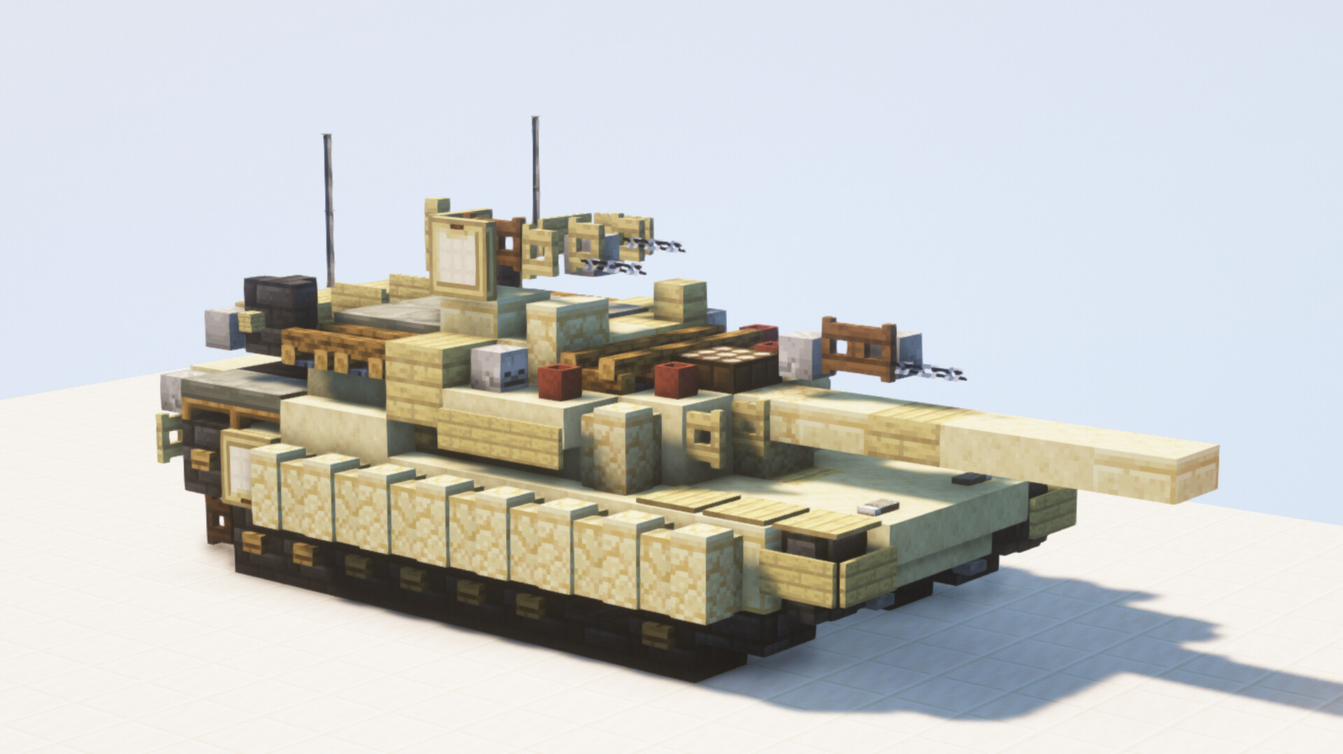 M1A2 Abrams TUSK Main Battle Tank - 1.5:1 Scale Minecraft Map